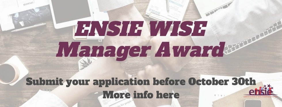 ENSIE is launching its WISE MANAGER AWARD - SocEnt.ie