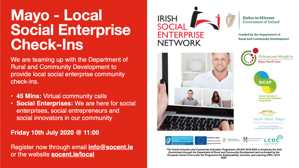 Mayo Social Enterprise Networking 10th July 2020 @ 11:00 - SocEnt.ie