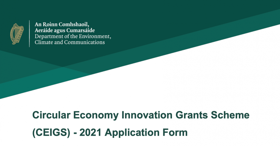 Apply for the Circular Economy Innovation Grant Scheme (CEIGS) Deadline ...